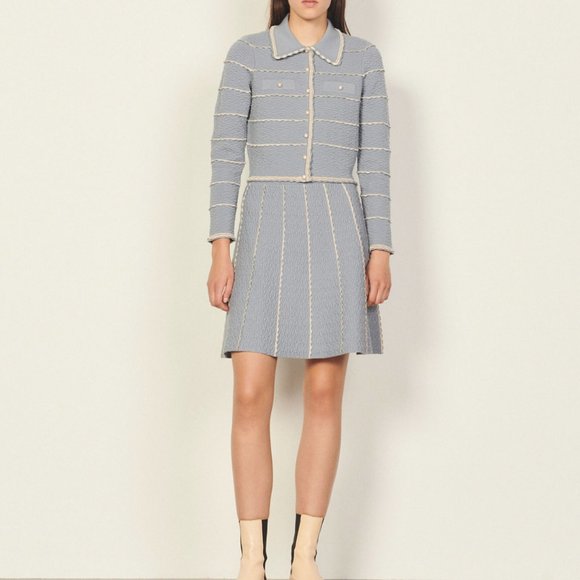 Sandro | Dresses | Holiday Special Sandro Infinityintrigue Blue ...